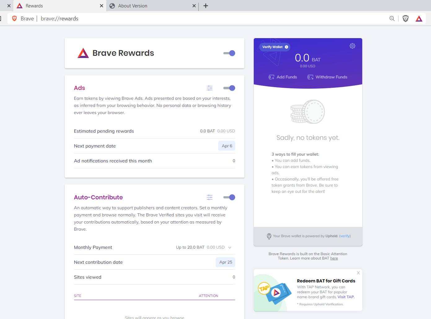 Update Tap Network promotion copy · Issue #8617 · brave/brave-browser ...