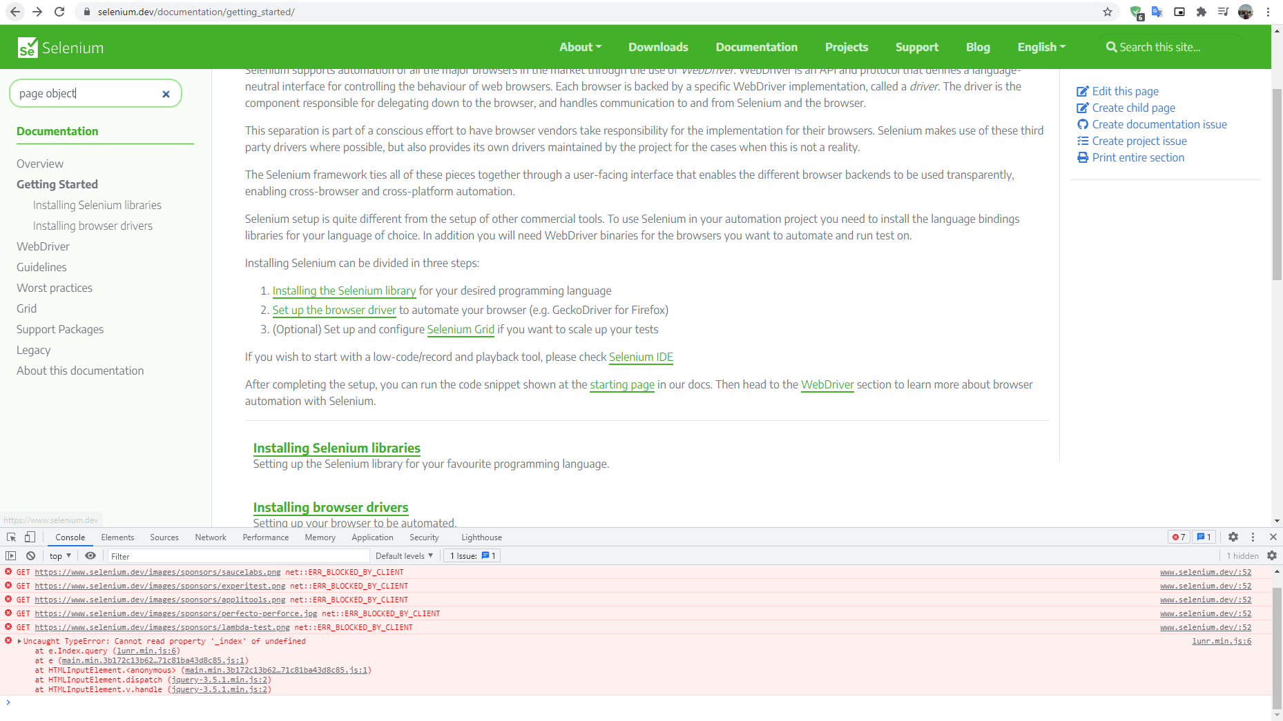 Search field doesn't work · Issue #736 · SeleniumHQ/seleniumhq.github.io · GitHub