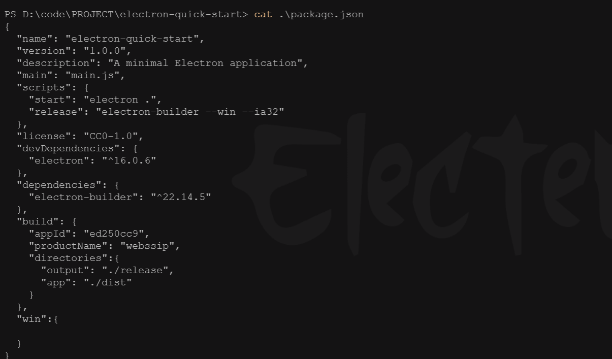 [Bug]: The version of electron in package.json is 16.0.6, and the ...
