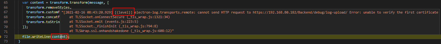 No Level For File Log When Remote Fails To Send Due To Invalid Ssl Certificate · Issue 248