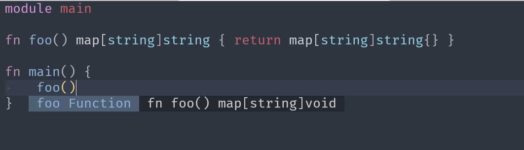 Incorrect `map` type signature info for function return type. · Issue #422 · vlang/vls · GitHub