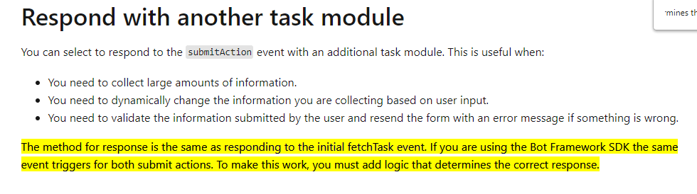 Code Sample for Responding with Another Task Module? · Issue #3205 ...