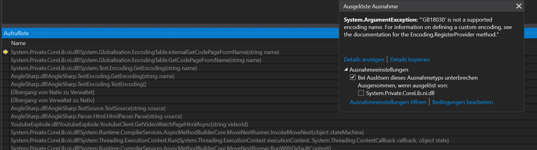 GetVideoAsync() Encoding parsing error · Issue #249 · Tyrrrz/YoutubeExplode · GitHub