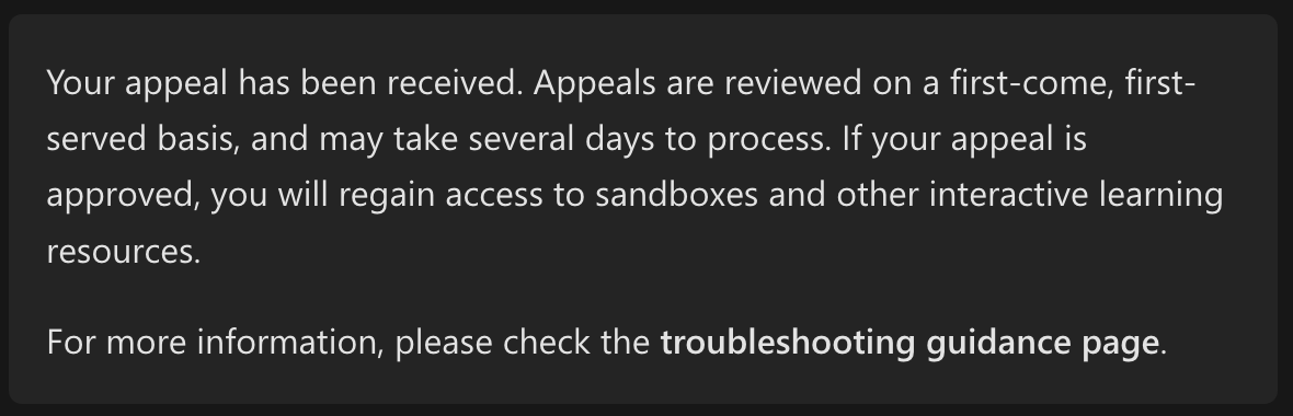 Microsoft Learn Sandbox stuck · Issue #3137 · MicrosoftDocs/feedback · GitHub
