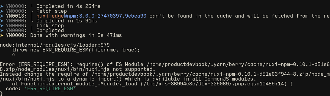 yarn dlx nuxi init nuxt3-app · Issue #13564 · nuxt/nuxt · GitHub