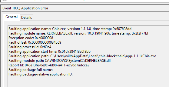 Windows 10 chia GUI crashes after running for ~18 hours · Issue #2393 · Chia-Network/chia ...