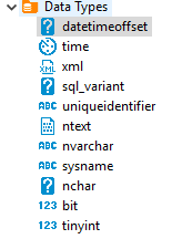 SQL Server: Some Datatypes are missing icons · Issue #4092 · dbeaver ...