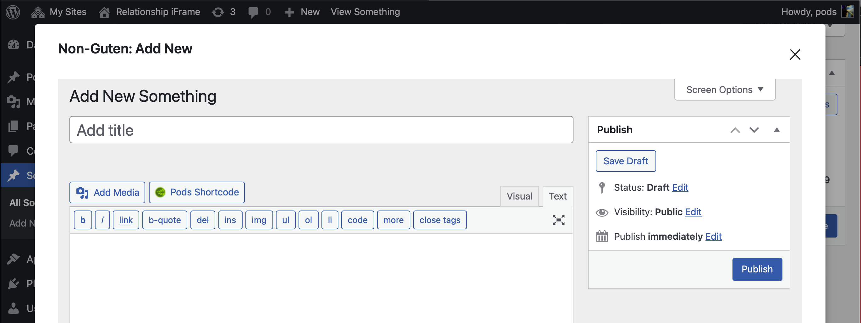 "Add New" modal window issue after update to WP Core 6.3 · Issue #7132 · pods-framework/pods ...