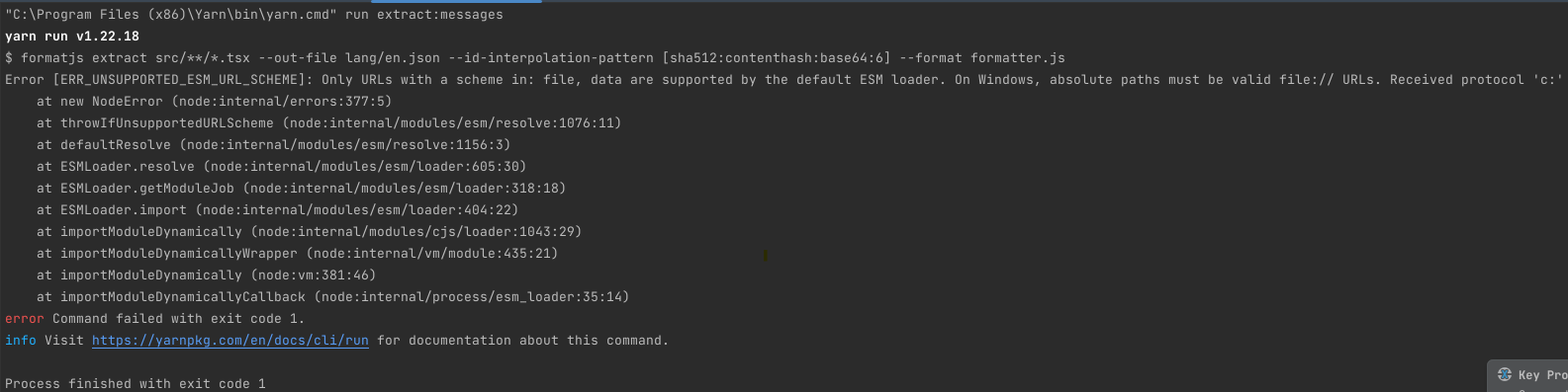 @formatjs/cli extract using custom format is throwing error · Issue #3645 · formatjs/formatjs ...