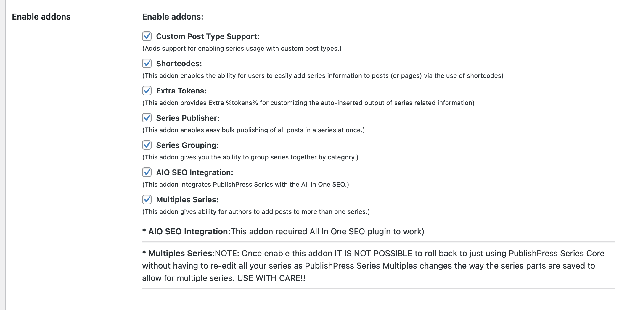 Settings cleanup · Issue #129 · publishpress/publishpress-series · GitHub