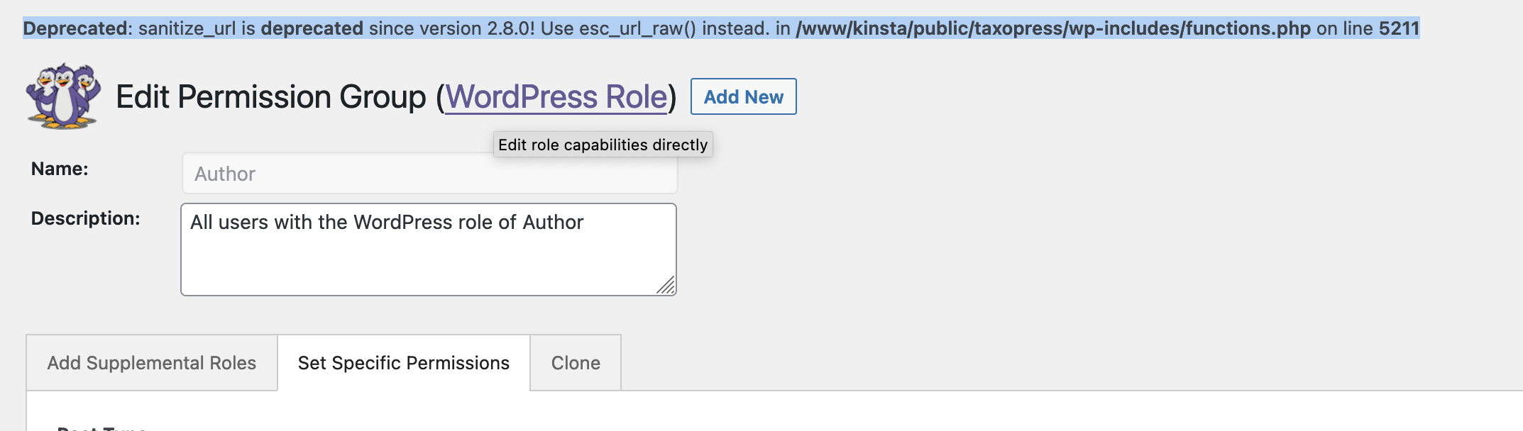 Deprecated: sanitize_url is deprecated since version 2.8.0! Use esc_url_raw() · Issue #533 ...