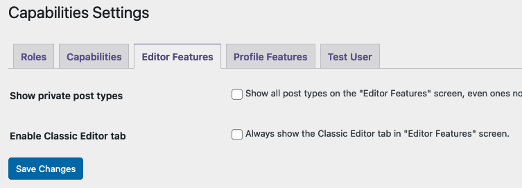 Remove Show Classic Editor Controls on Editor Features screen · Issue ...