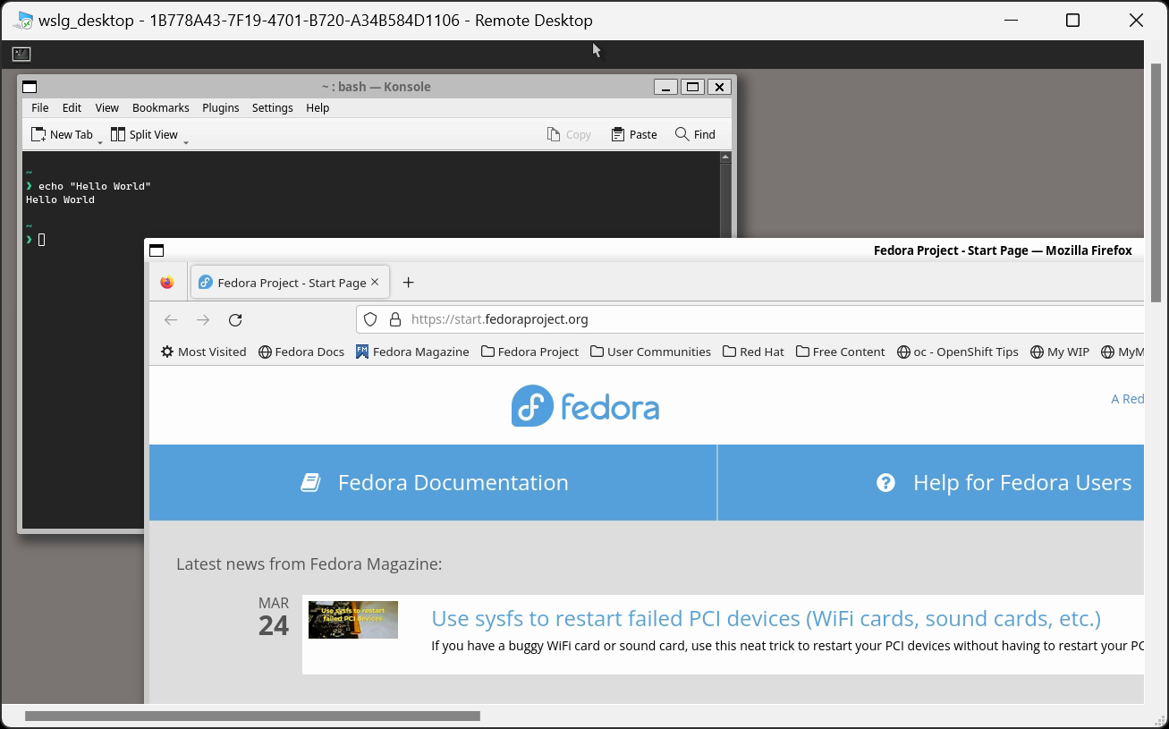 Desktop support for WSLg · Issue #1019 · microsoft/wslg · GitHub