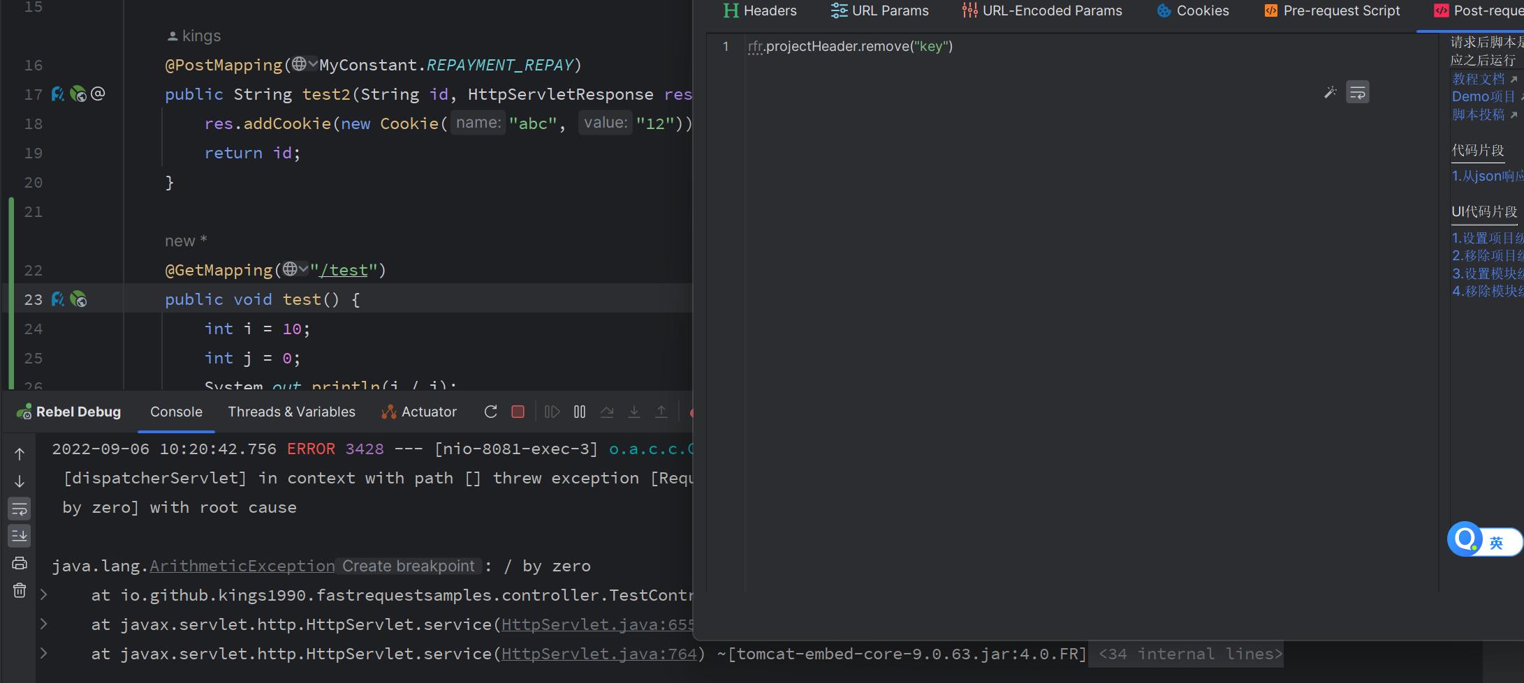 前置脚本执行后，本次请求报错，后置脚本就不会执行 · Issue #125 · dromara/fast-request · GitHub