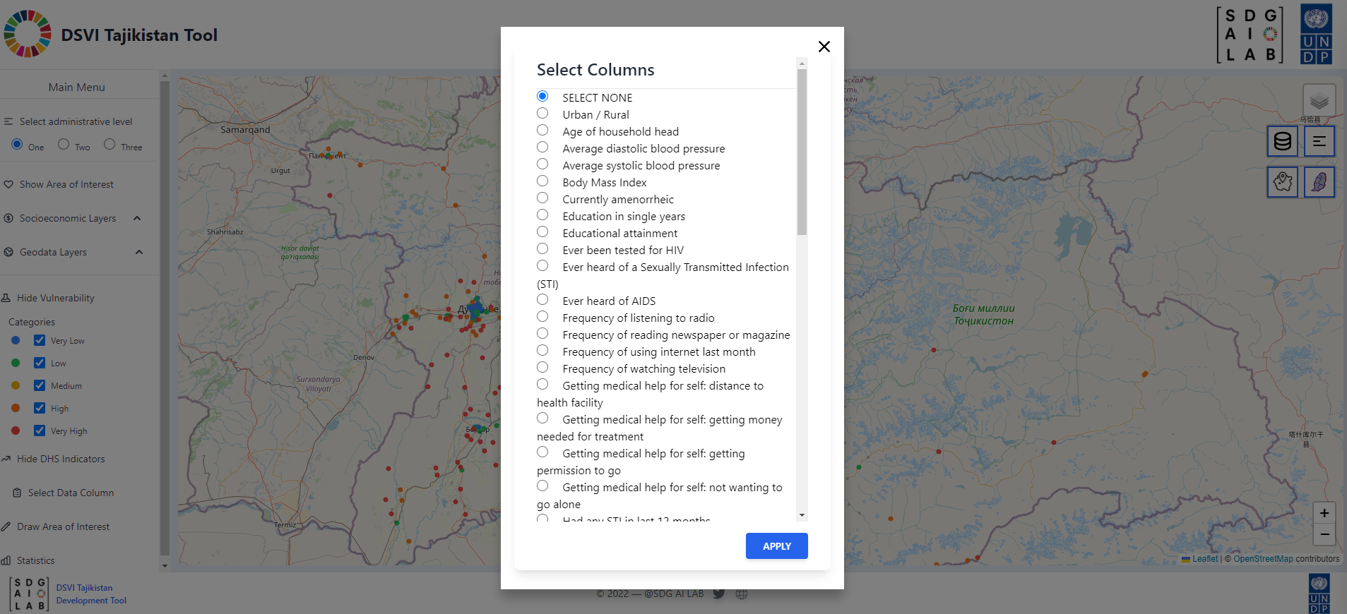 Change Column selection menu design · Issue #86 · SDG-AI-Lab/DSVI_Tool_v3 · GitHub