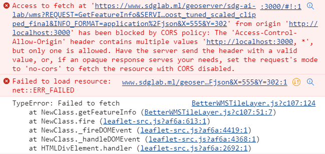 Problems and Solutions for CORS in geoserver (query image works, legend and getfeatureinfo not ...