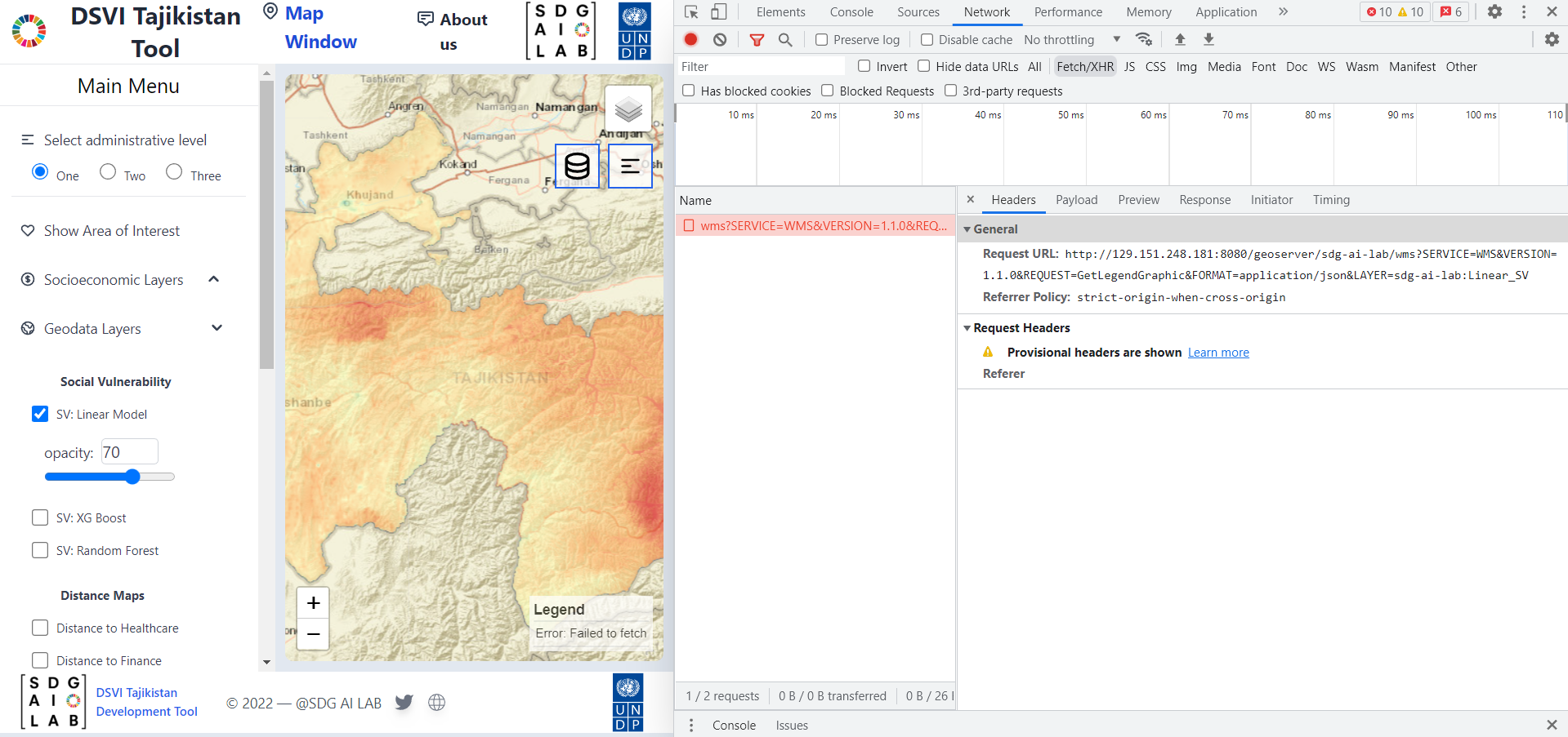 Bug CORS-Geolayer: Fetch Legend does not work in deployed version · Issue #157 · SDG-AI-Lab/DSVI ...