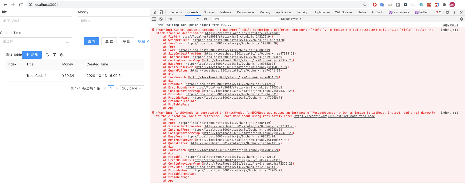 🧐[问题] 按照最新的文档 对搜索表单进行设置， 报warning · Issue #1144 · ant-design/pro ...