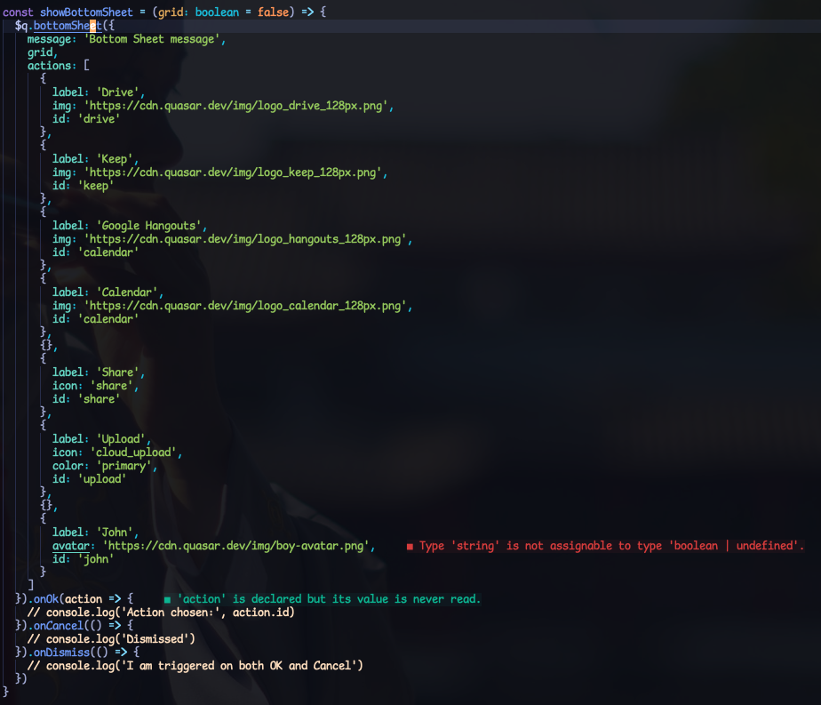 Bottomsheet Typing Issue · Issue 15893 · Quasarframeworkquasar · Github 