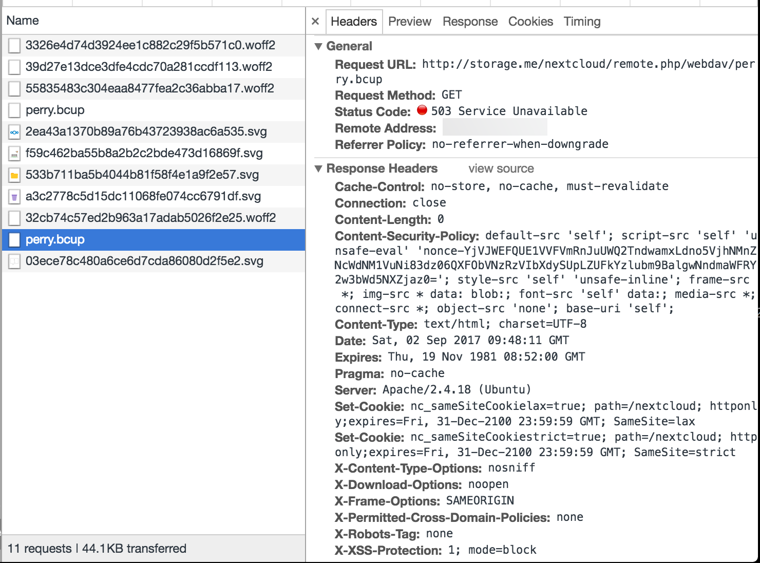 Nextcloud - 503 error · Issue #324 · buttercup/buttercup-desktop · GitHub