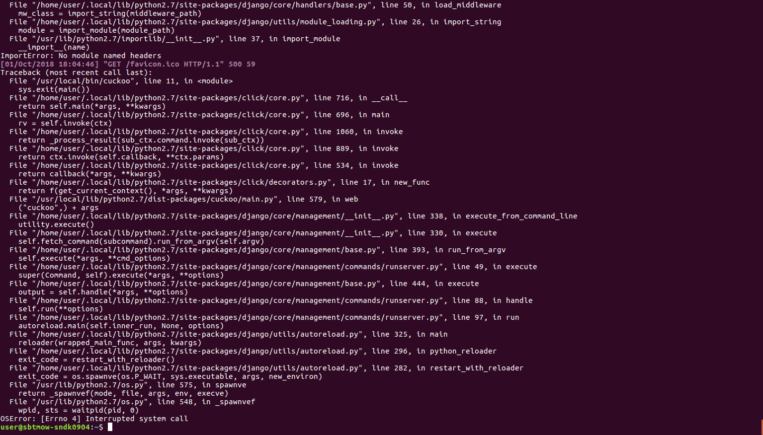 Web Interface Apache Cuckoo Web Runsever · Issue 2507