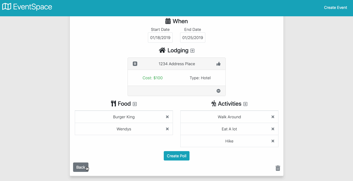 GitHub - seanmurakami/event-space: A web application to assist with organizing/crowdsourcing events.