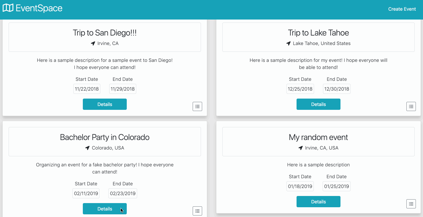 GitHub - seanmurakami/event-space: A web application to assist with organizing/crowdsourcing events.