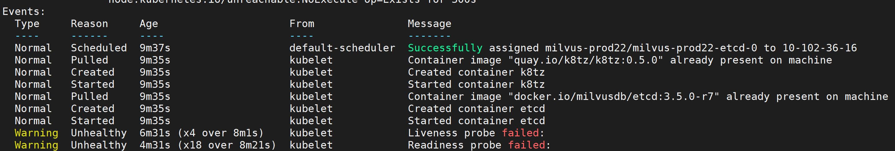 Bug Milvus22 Etcd Restart Failed · Issue 22082 · Milvus Iomilvus · Github 