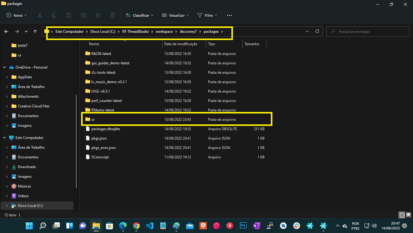 Folder does not appear in packages: Permission issues or something ...