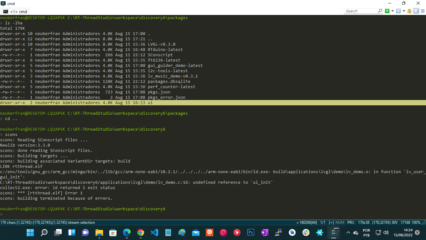 Folder does not appear in packages: Permission issues or something wrong with RT-THREAD STUDIO ...