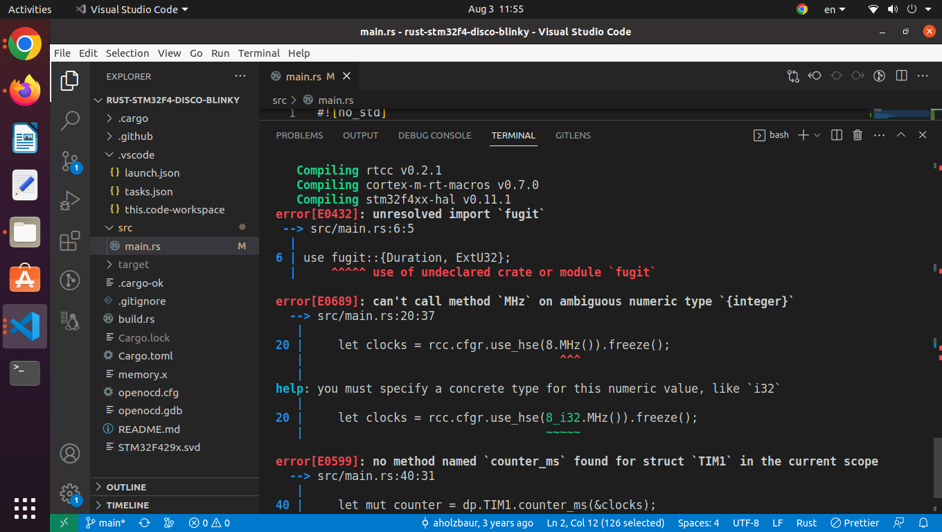 I'm trying to adapt your code to make a simple blink led in stm32f469 ...