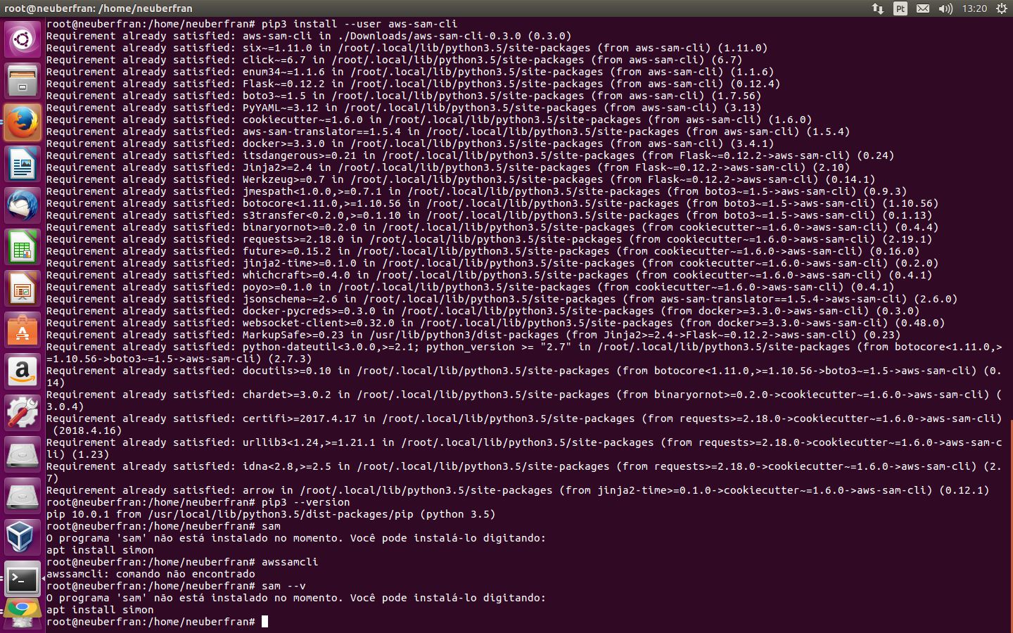 I can't install aws-sam-cli (sam init helloworld) using python 3.5 and pip 10.1 · Issue #546 ...