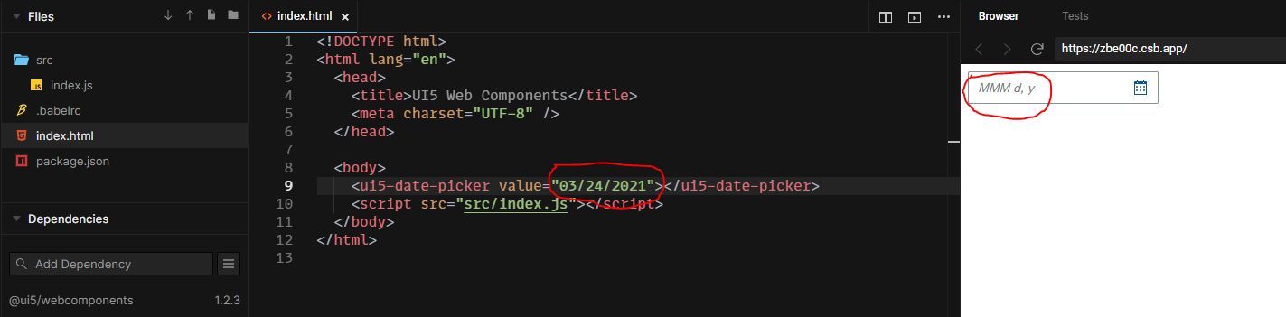 [ui5-date-picker] Initial value get changed to empty string · Issue #4958 · SAP/ui5 ...