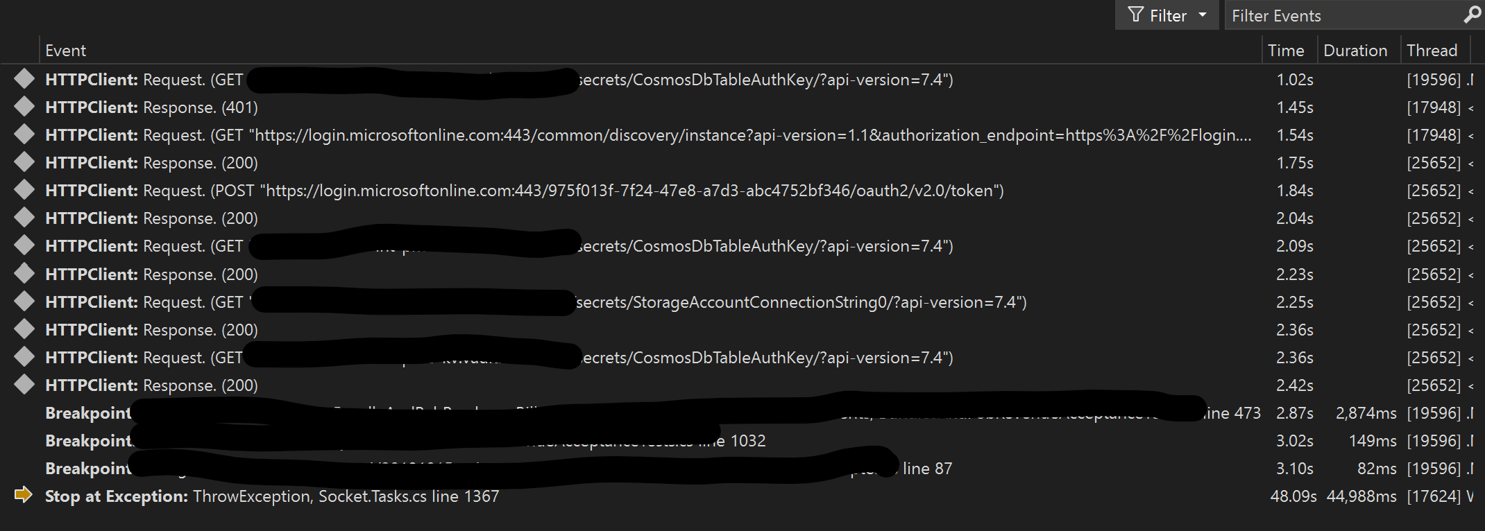 [BUG] Azure Storage Queue CreateIfNotExistsAsync hangs indefinitely and never returns · Issue ...