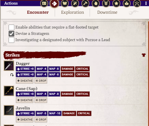 Devise a Stratagem not applying to Javelins · Issue #3605 · foundryvtt ...