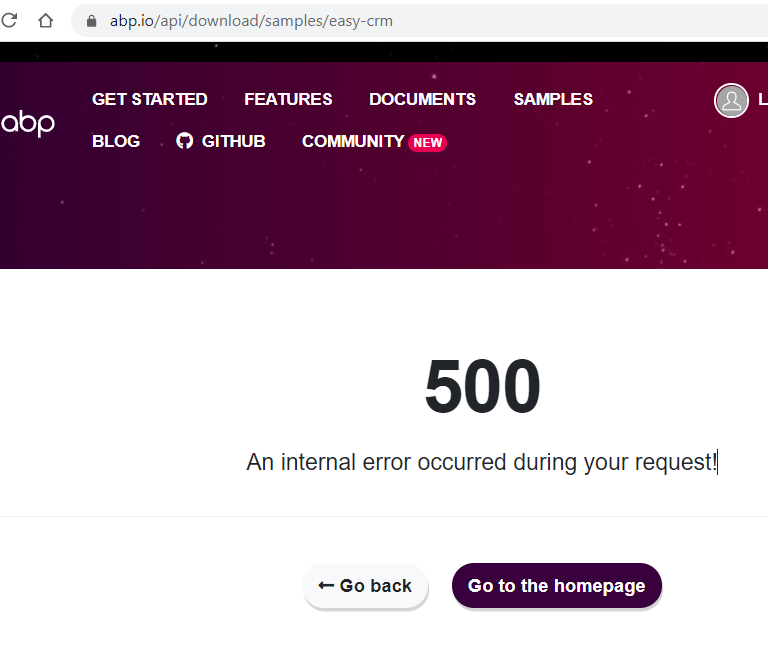 Failed Download The Source Code Api Download Samples Easy Crm · Issue 7201