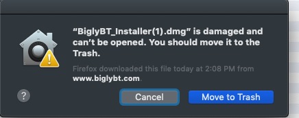 Mac dmg installer is damaged and won't install · Issue #581 · BiglySoftware/BiglyBT · GitHub