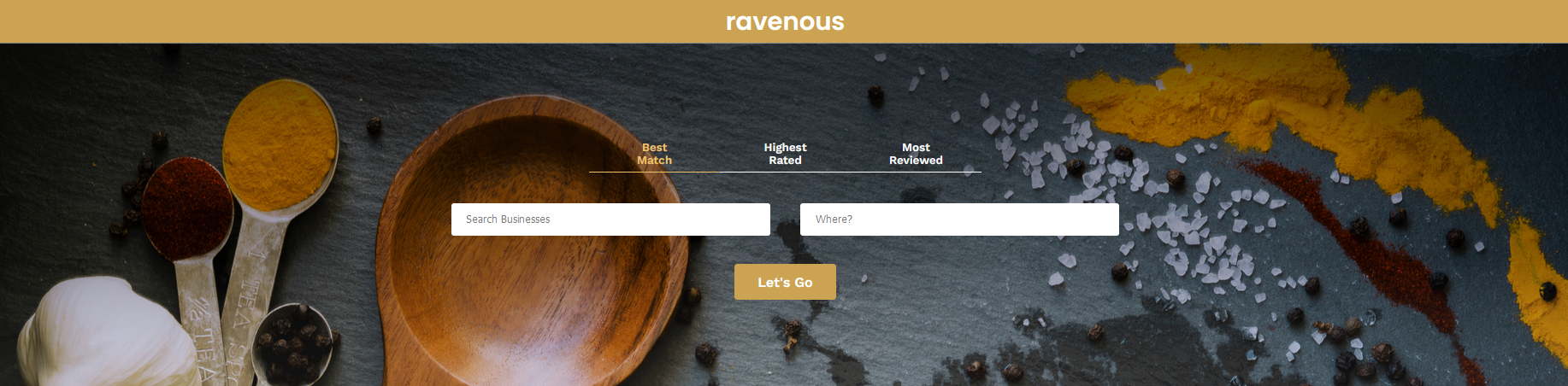 GitHub - MellariDev/ravenous: A Yelp-like clone using the YelpAPI as a React App development study