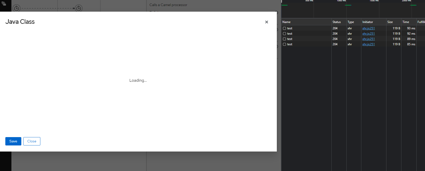 infinite loading page on java or json creation · Issue #872 · apache/camel-karavan · GitHub