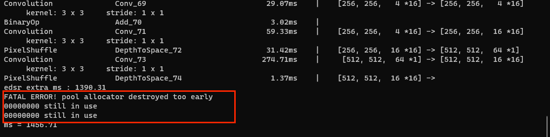 超分辨率模型edsr,release模式跑大点的图会报内存错误，小图正常跑，debug模式大图小图都可以跑。 · Issue #4599 · Tencent/ncnn · GitHub
