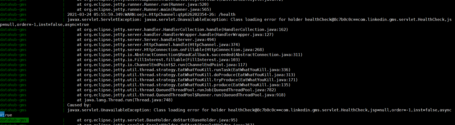 How To Solve Abnormal Datahub Gms Startup · Issue 2293 · Datahub Projectdatahub · Github