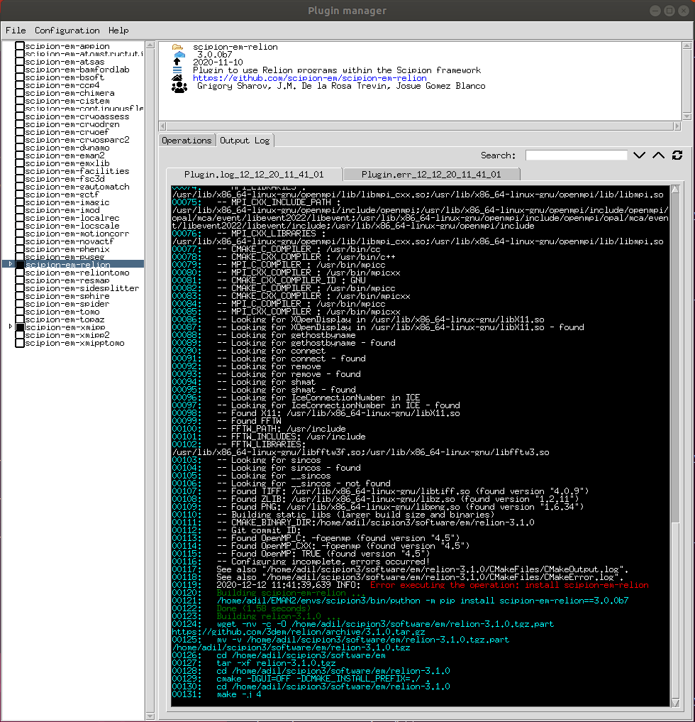 Installing RELION EM Plugins Issue · Issue #259 · scipion-em/scipion-em-relion · GitHub