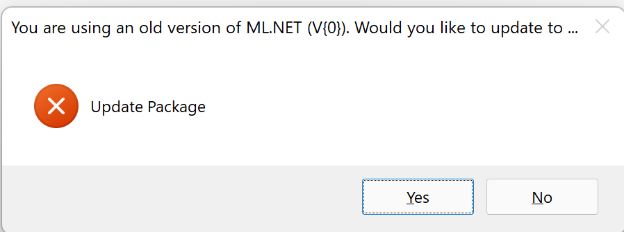 VS2022 always prompts to update package and then throws exception at ...
