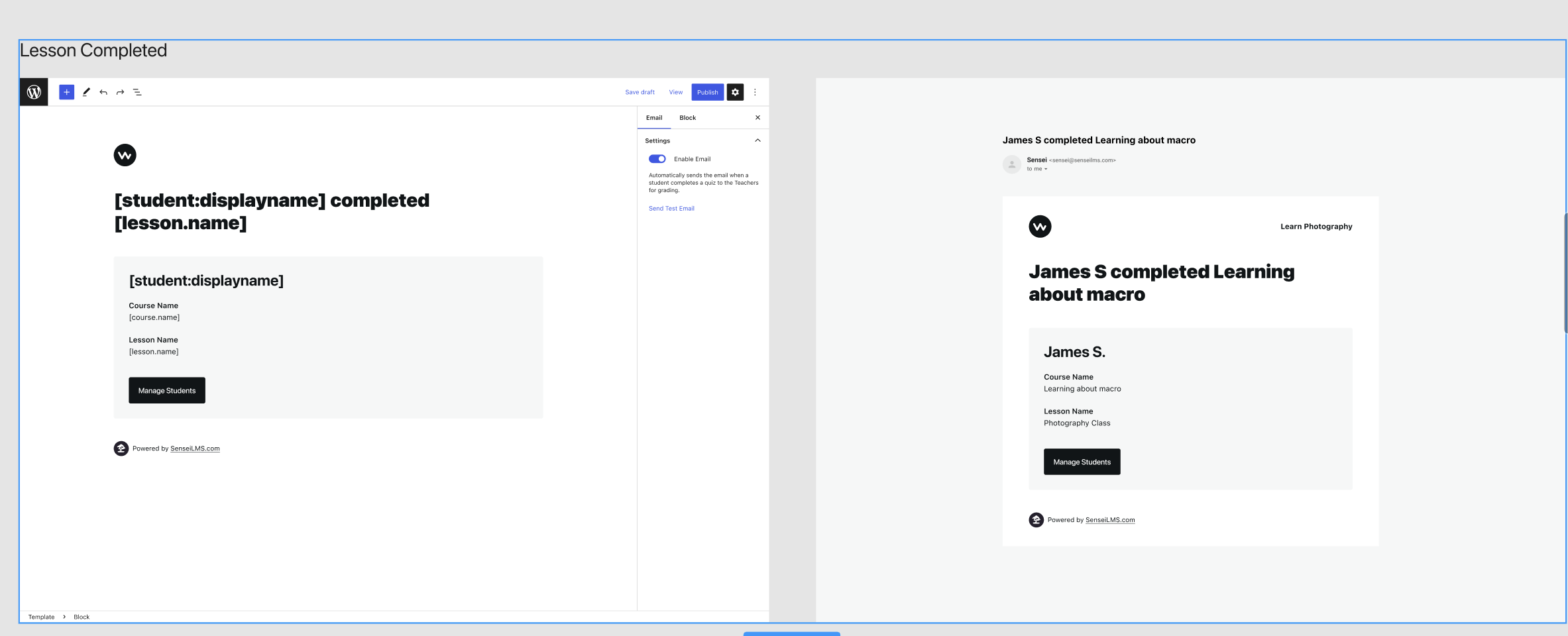 Send the teacher `Lesson Complete` e-mail using the new template · Issue #6473 · Automattic ...