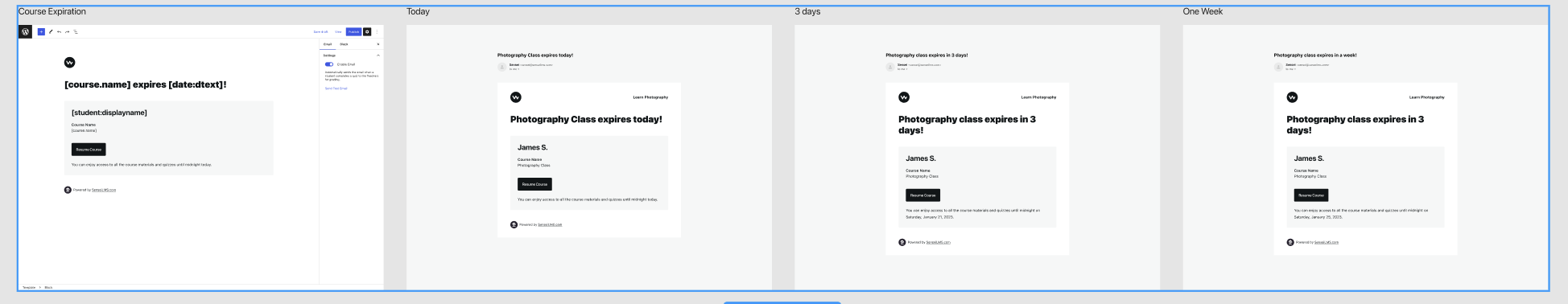 Send the student `Course Expiration` e-mail using the new template · Issue #6471 · Automattic ...