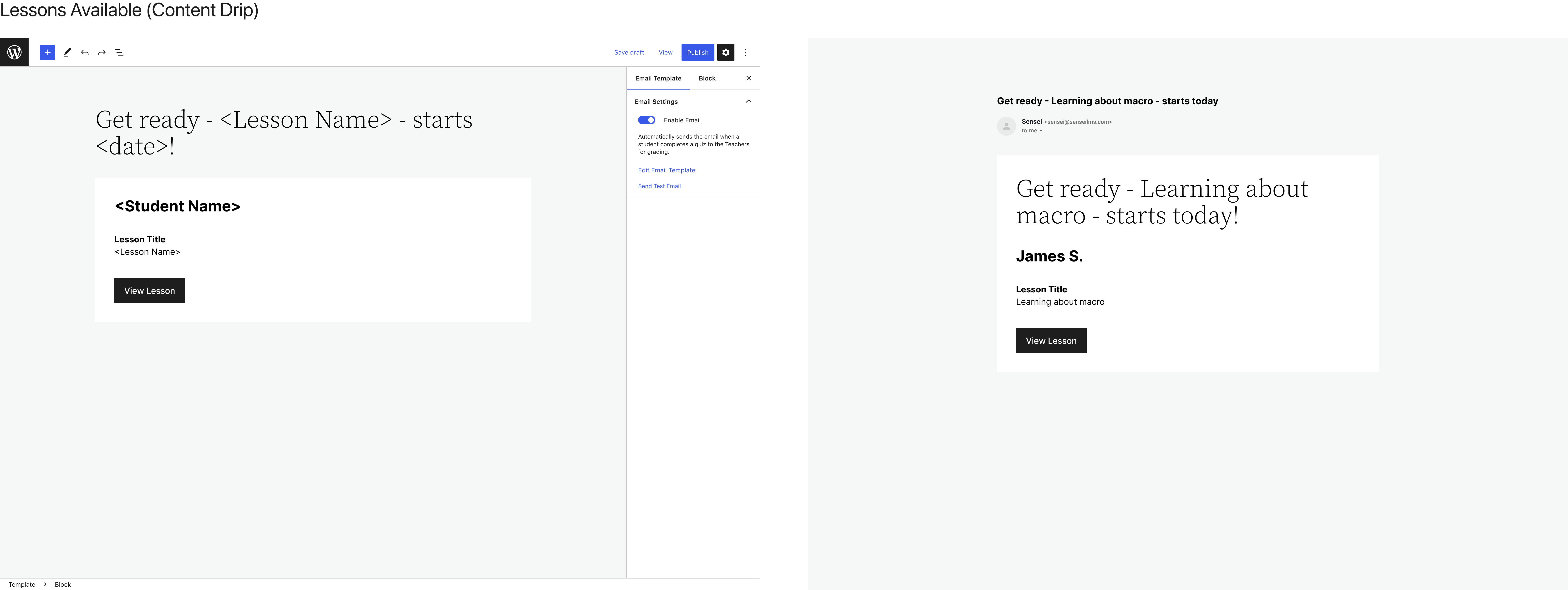 Send the student `Lessons Available` e-mail using the new template · Issue #6472 · Automattic ...