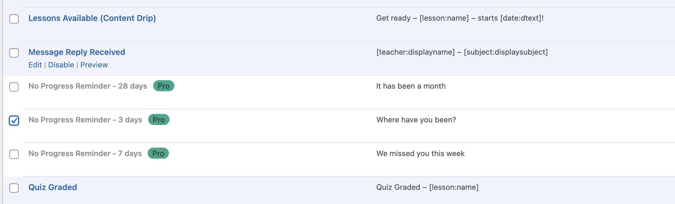Disable checkbox for unavailable emails when Sensei Pro is not installed · Issue #6702 ...