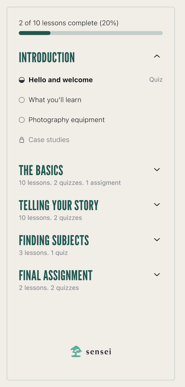 Course Theme Video Template Adjust Sidebar Style · Issue 6895 · Automatticsensei · Github