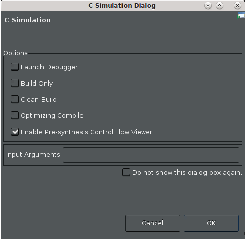 Pre-synthesis Control Flow option not available when running C-simulation · Issue #47 · Xilinx ...