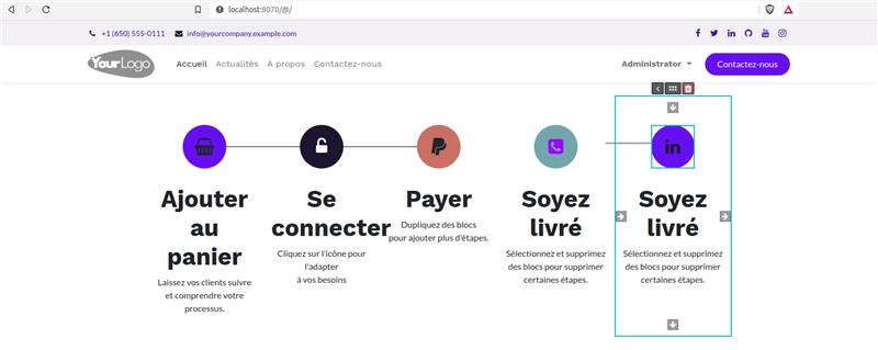 [16.0] Website : Steps lines are completly broken after modifing icons ...